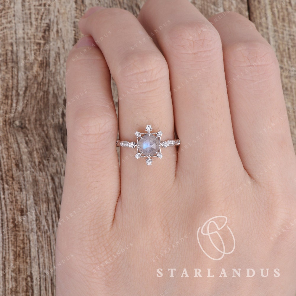 Labradorite Engagement Ring Sun Sunlight Ring Power Uniquid Ring Yellow ...