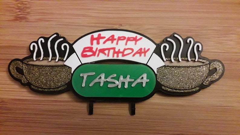 3D Printed Friends Central Perk Inspired Cake Topper | Etsy UK