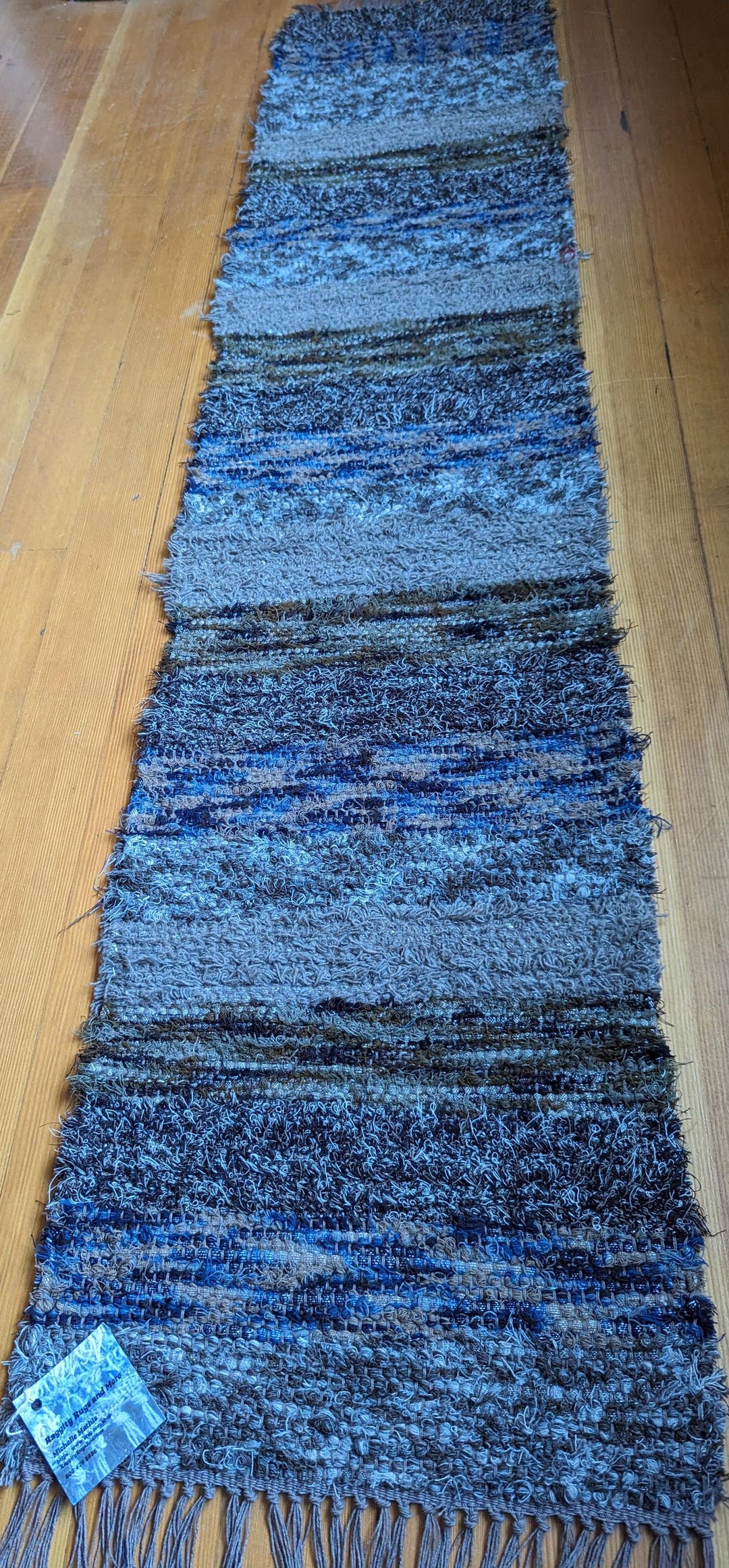 Wool Rag Rug Table Runner - Etsy