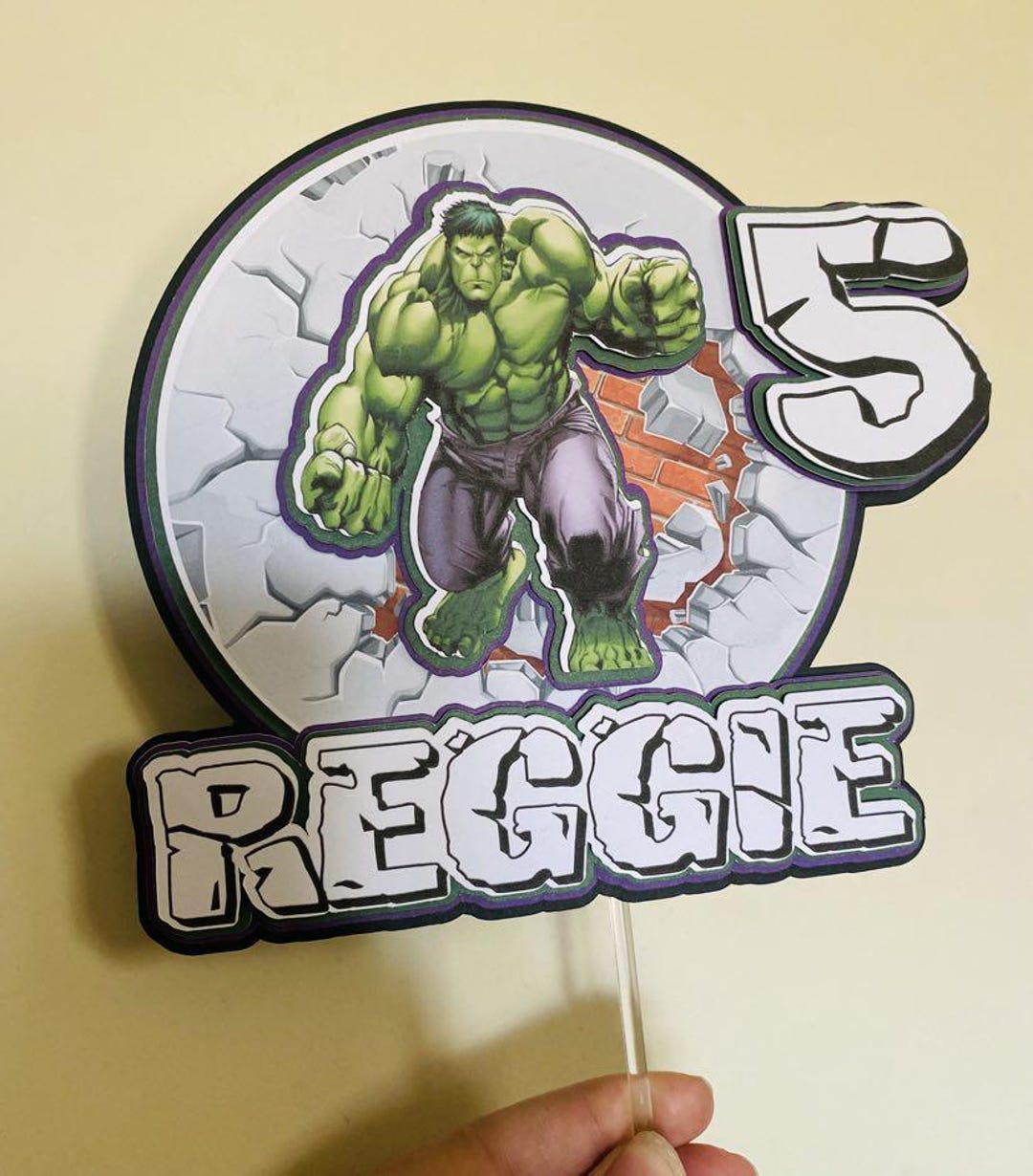 Hulk Cake Topper/ Hulk/ Marvel Hulk Topper/ Hulk Birthday Cake Topper ...