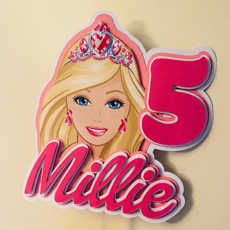 Personalised Barbie Cake Topper - Etsy