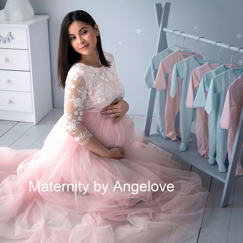 Maternity Dress for Photo Shoot Blush Maternity Robe - Etsy