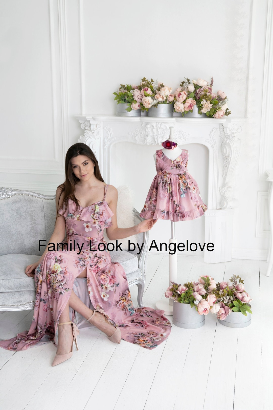 Matching Sundress Mommy and Me Outfits - Mother Daughter Floral Maxi ...