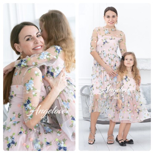 Mommy and Me Outfits Matching Dress Backless Blue Tulle - Etsy