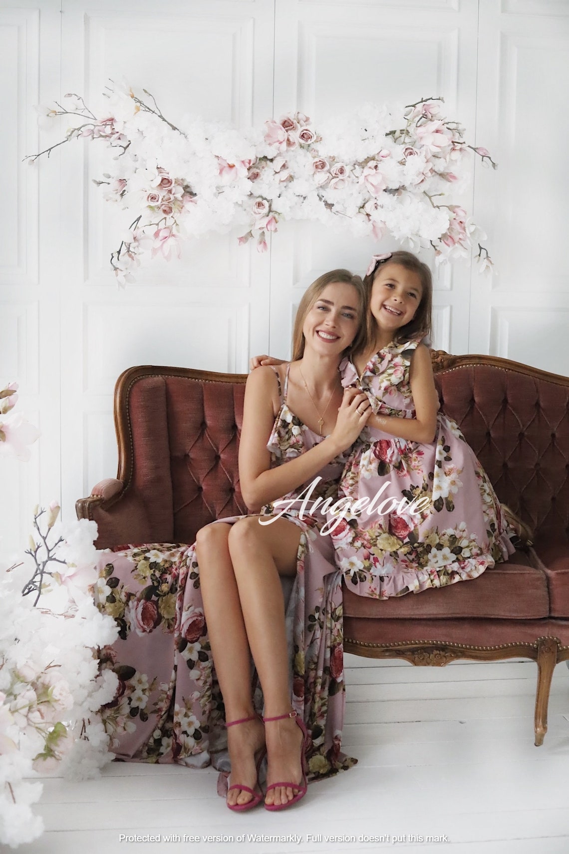 Matching Sundress Mommy and Me Outfits Mother Daughter | Etsy