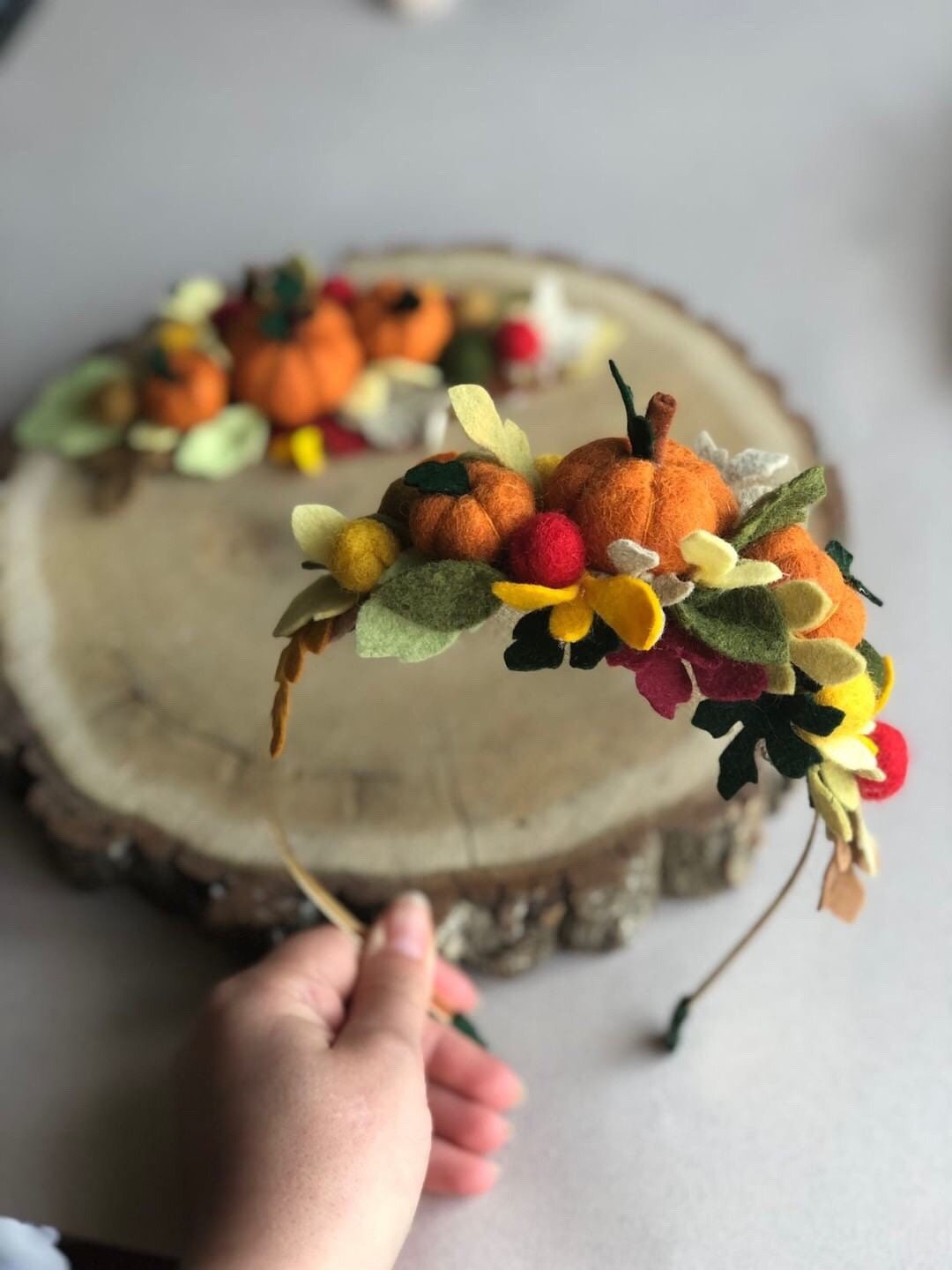 Felt Pumpkin Halloween Headband Accessories Jewelry for Girls - Etsy
