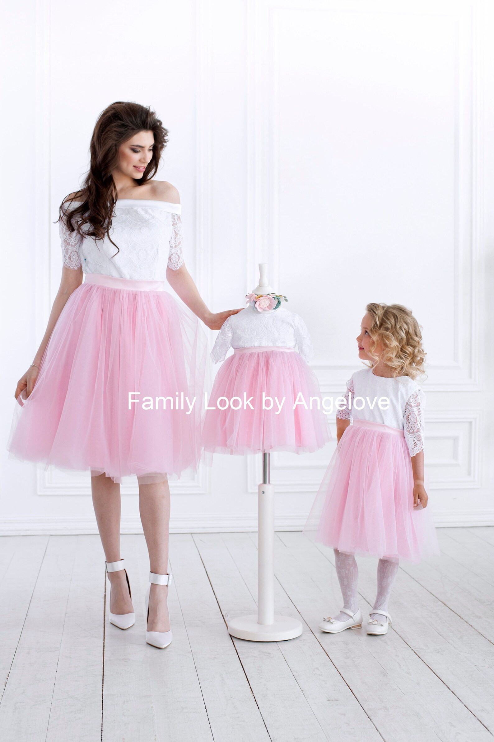 Mommy and Me Outfits Dress Matching Lace Mother and Daughter Tutu ...