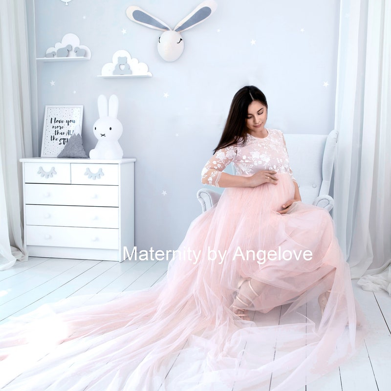 Tulle Maternity Robe - Etsy