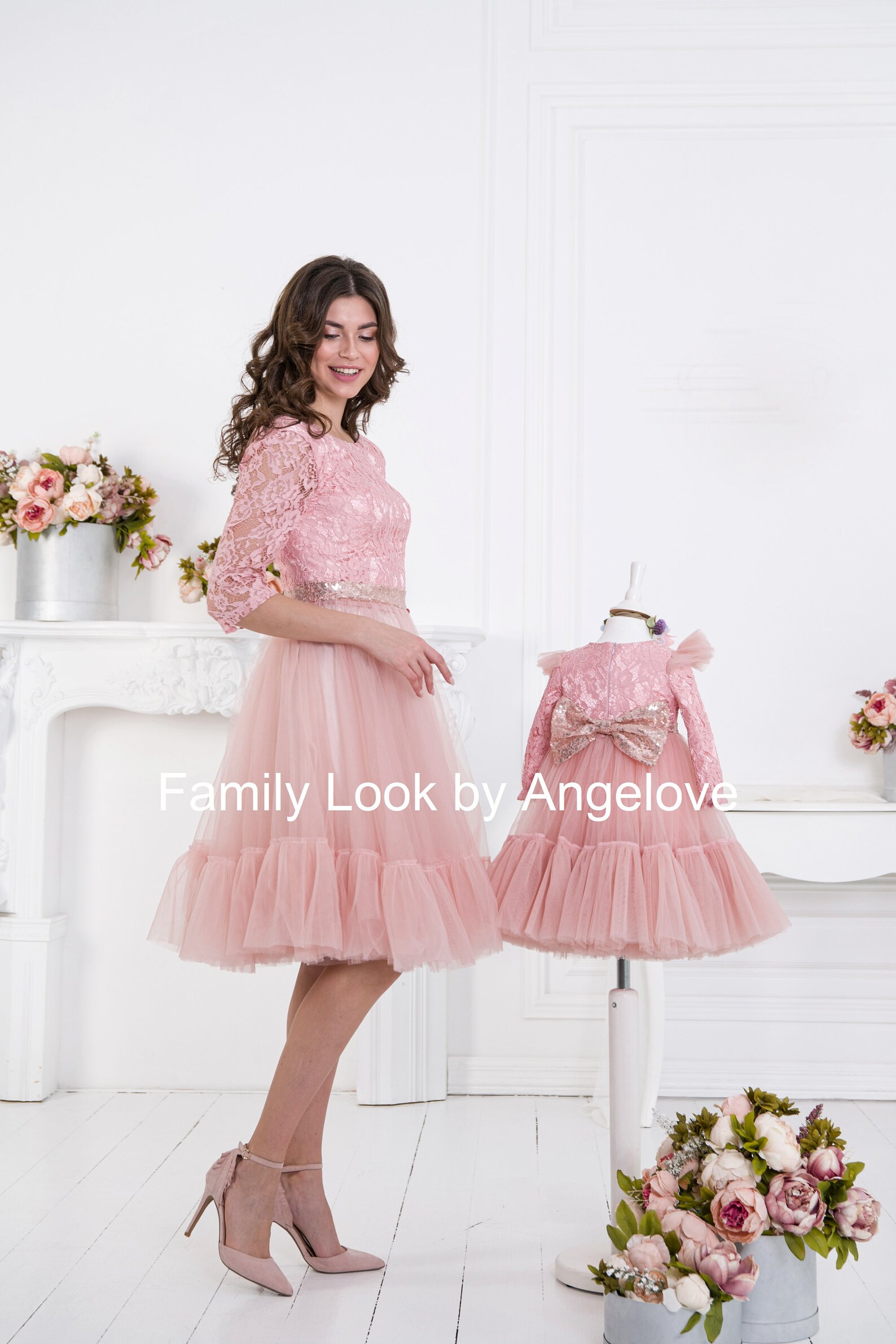 Mommy and Me Maching Outfits Girls Dress First Birthday | Etsy