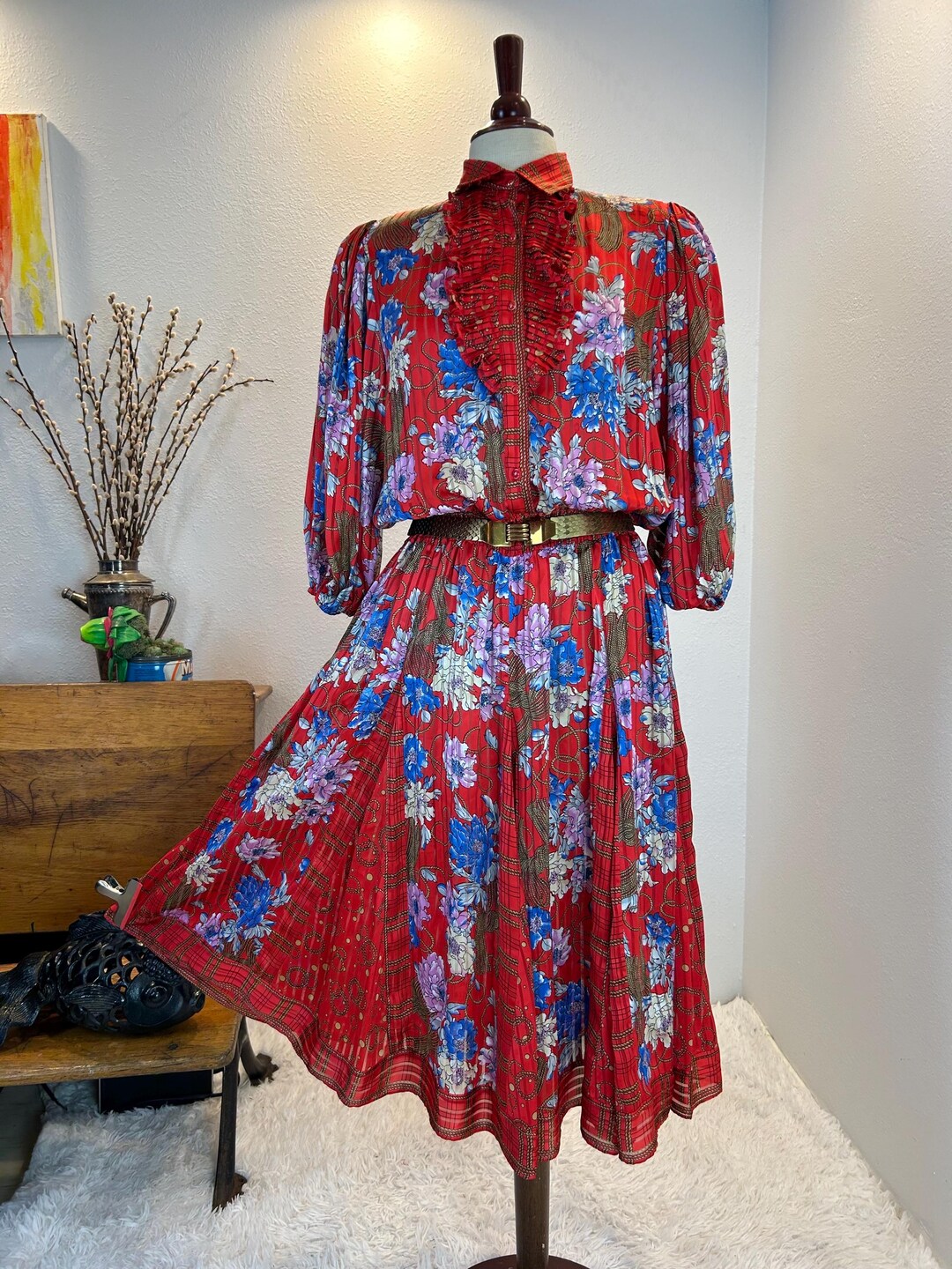 1980s Dress / 80’s Dress / 1980s Diane Frey Dress / 1980s Fashion / 80s ...