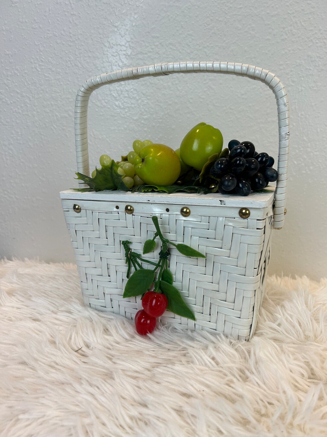 Vintage Box Purse / Vintage Fruit Salad Purse / Vintage Fruit Purse ...