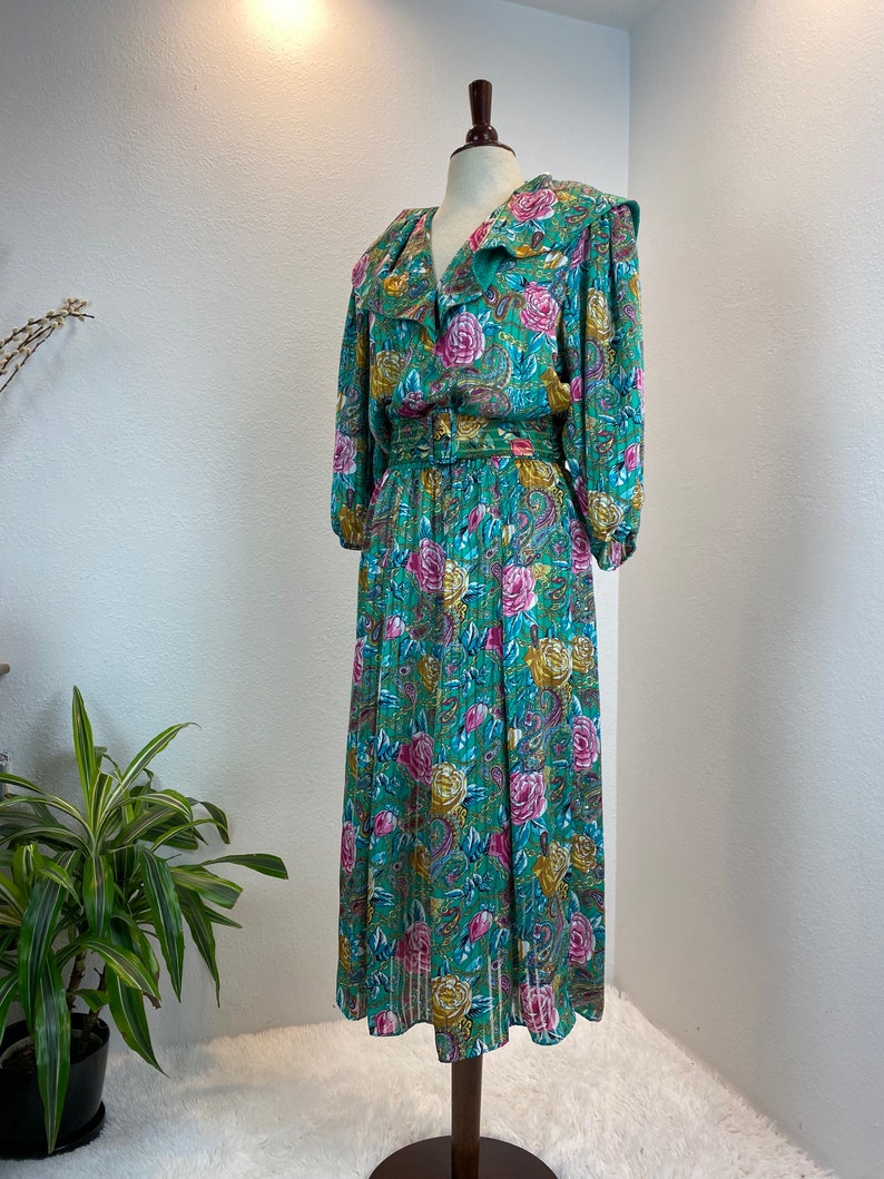 1980s Dress / 80s Dress / 1980s Diane Frey georgettedress | Etsy
