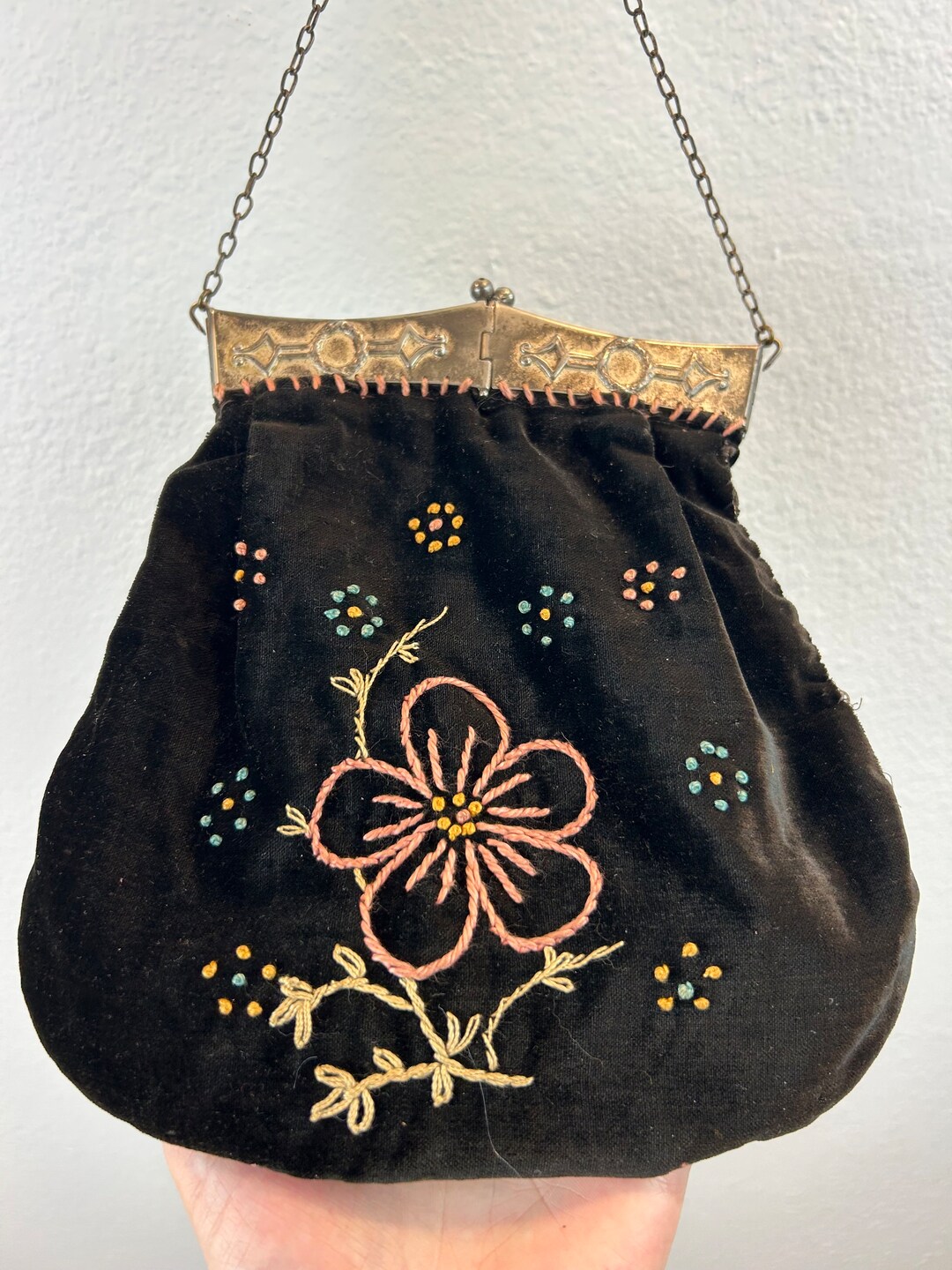 1920s Purse / 1920s Bag / Antique Purse / Flapper Purse/ 1920 Velvet ...