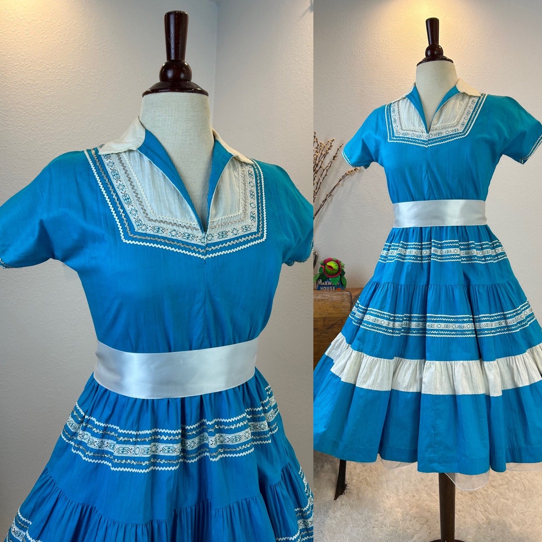 1950s Patio Dress / 50s Dress / 1950s Square Dance Dress / Vintage ...