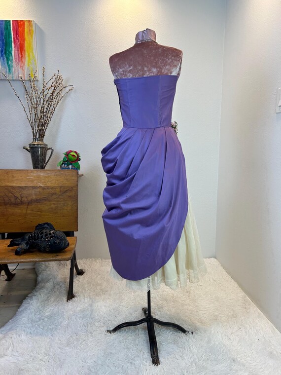 Vintage 1950s Emily Wilkens Strapless Purple Party Dr… - Gem