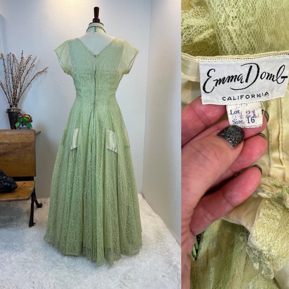 1950s Emma Domb dress / 1950s gown / 1950s dress / 50… - Gem