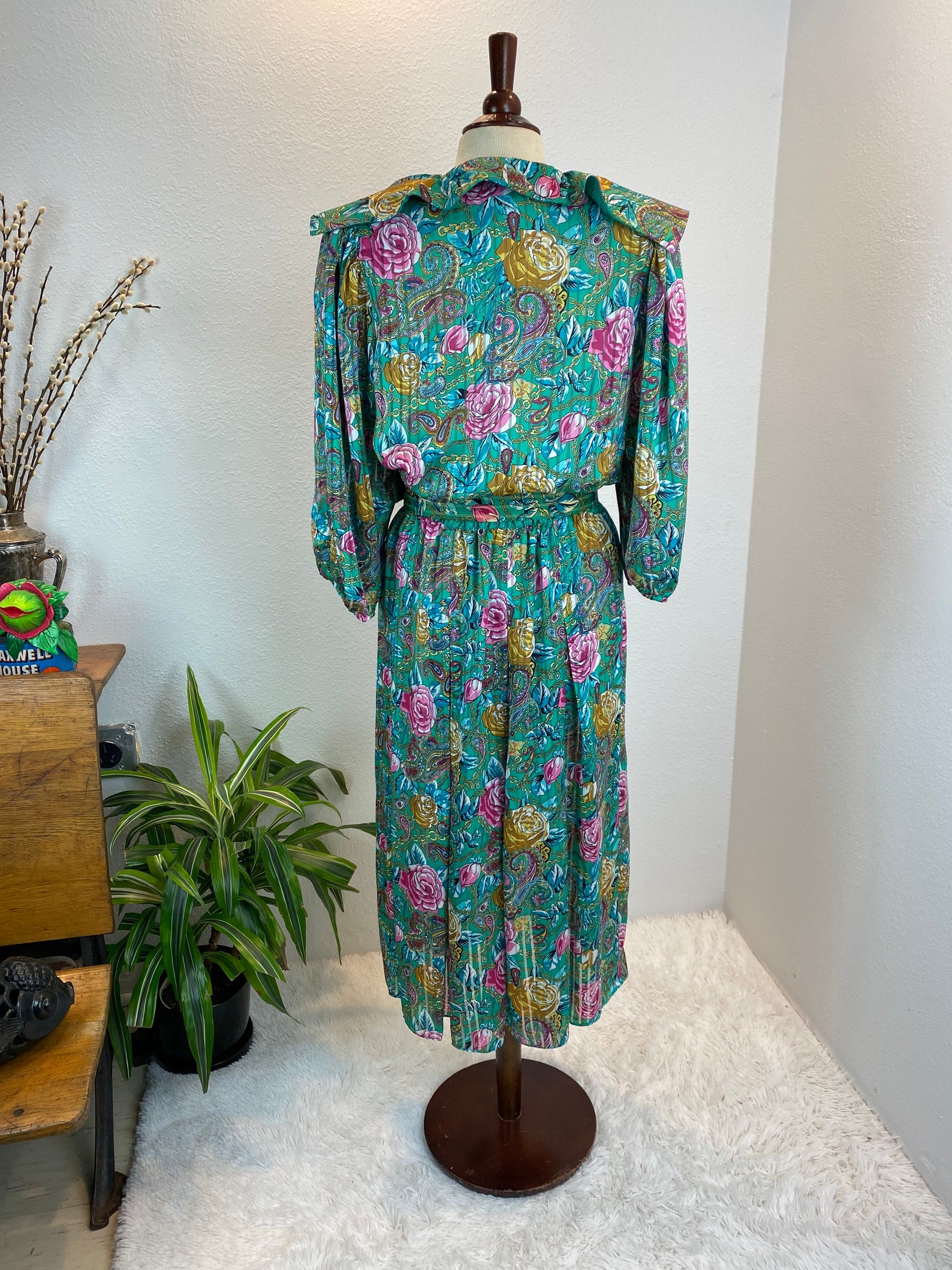 1980s Dress / 80s Dress / 1980s Diane Frey georgettedress - Etsy