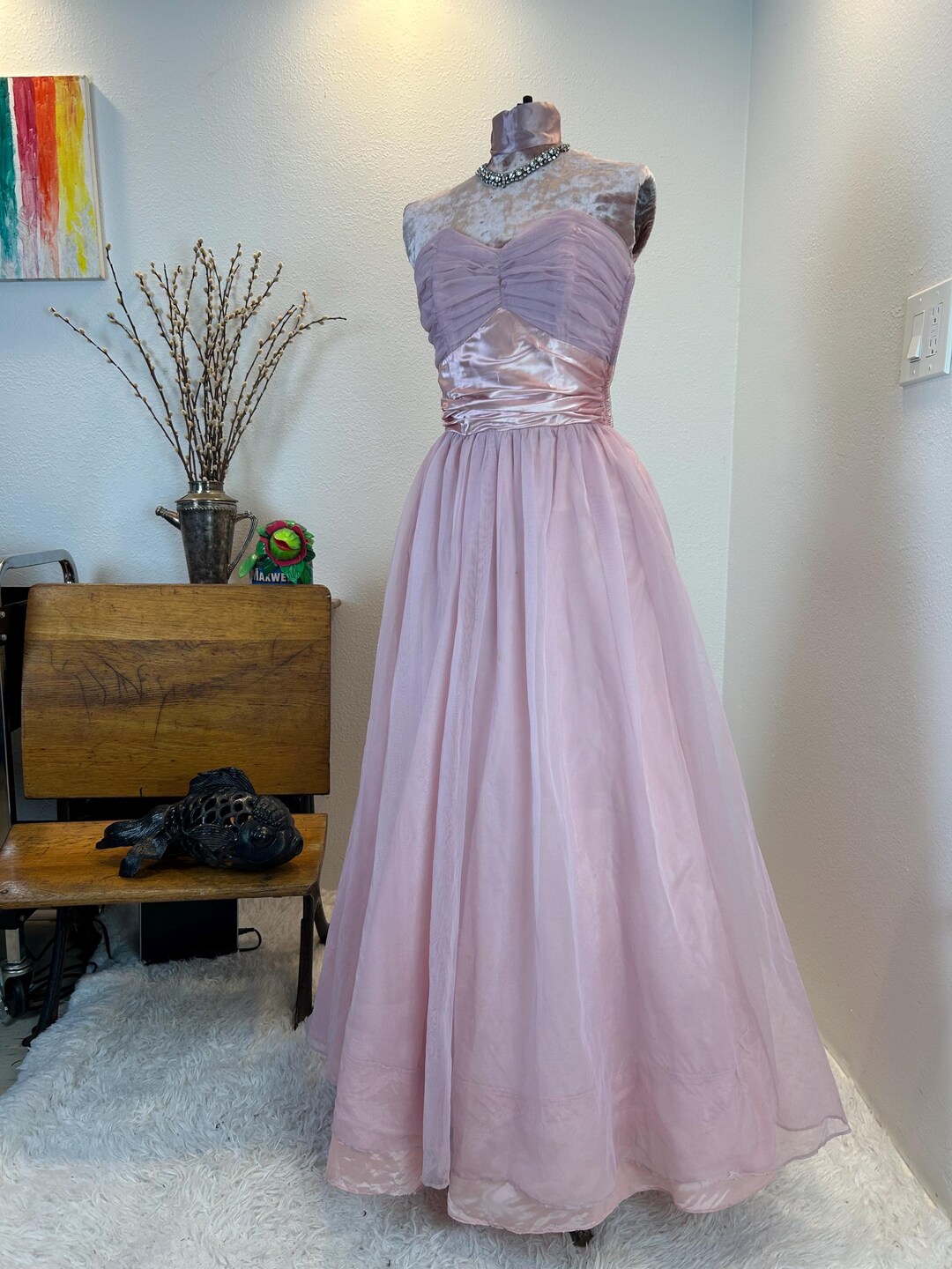 1940s Dress / Vintage Dress / 1940s Prom Dress / 50s Dress / 40s Dress ...
