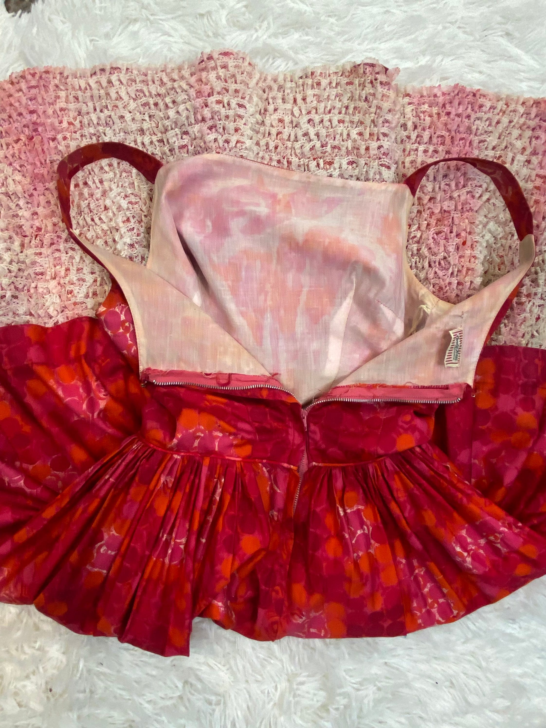 1950s Dress / 1950s Candy Jones Watercolor Dress / 50s Dress | Etsy