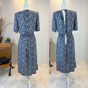 1980s Karin Stevens Floral Rayon Dress, 40s Style - Etsy