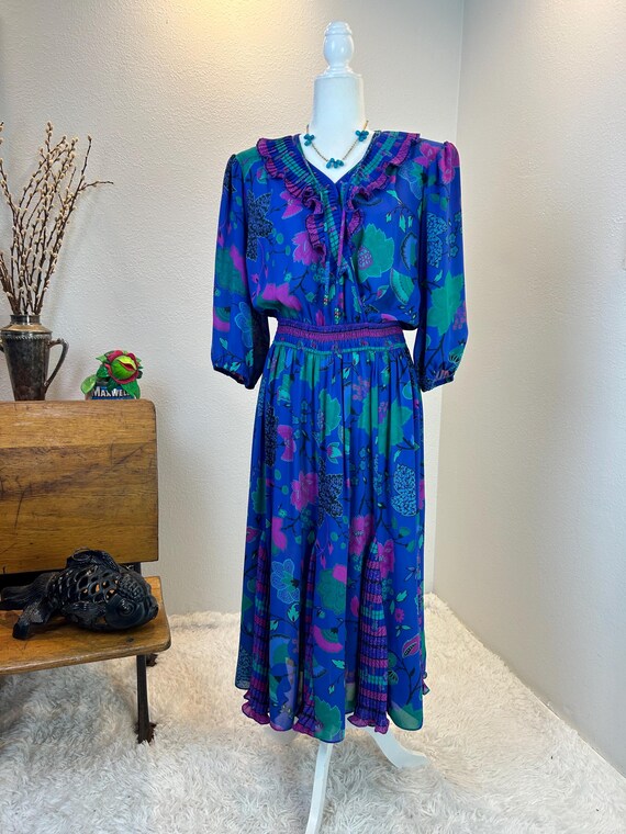 1980s Dress / 80’s Dress / 1980s Diane Frey dress / 1… - Gem