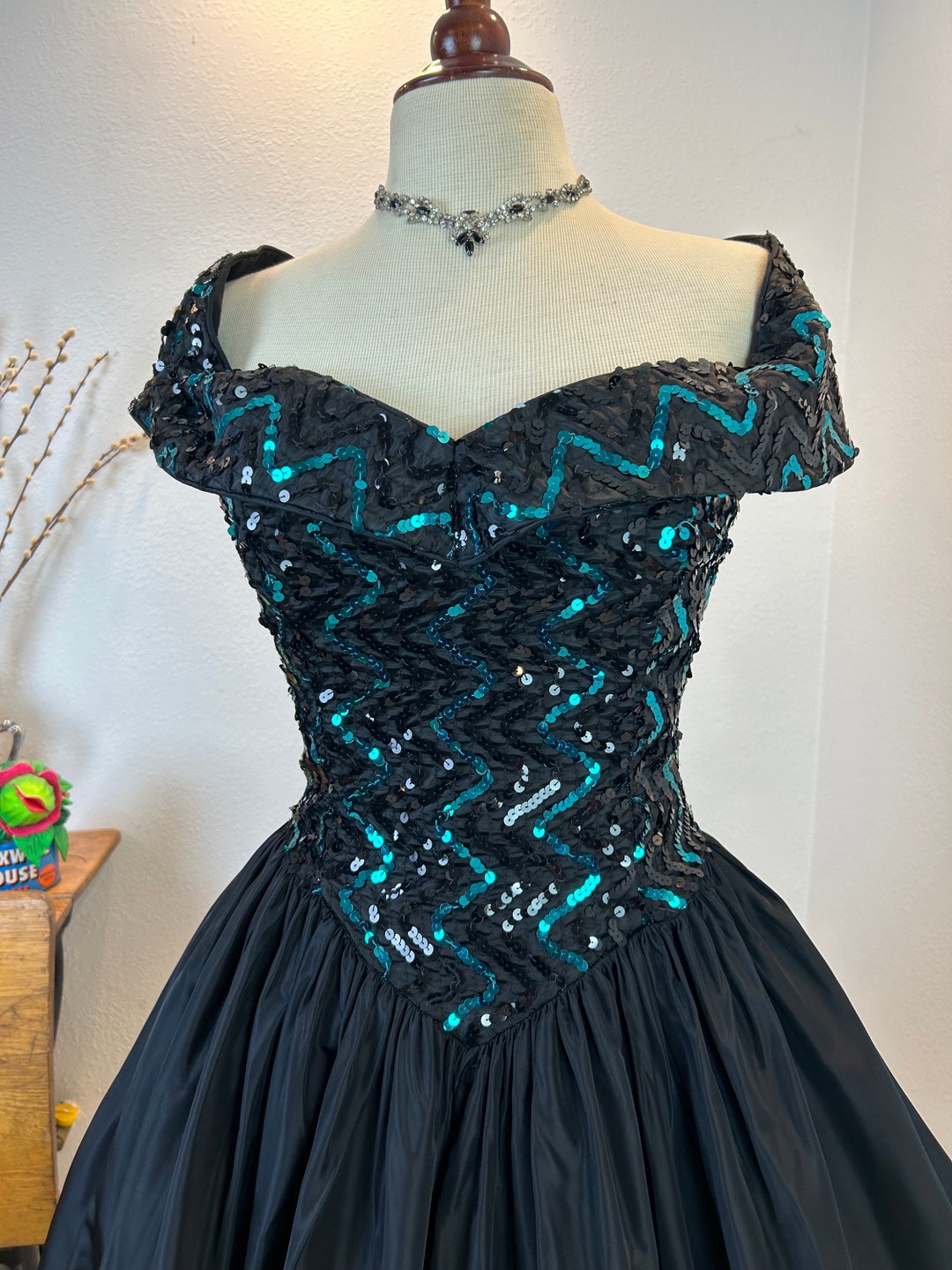 Vintage Jessica Mcclintock Sequin Party Dress, 1980s Prom Style - Etsy