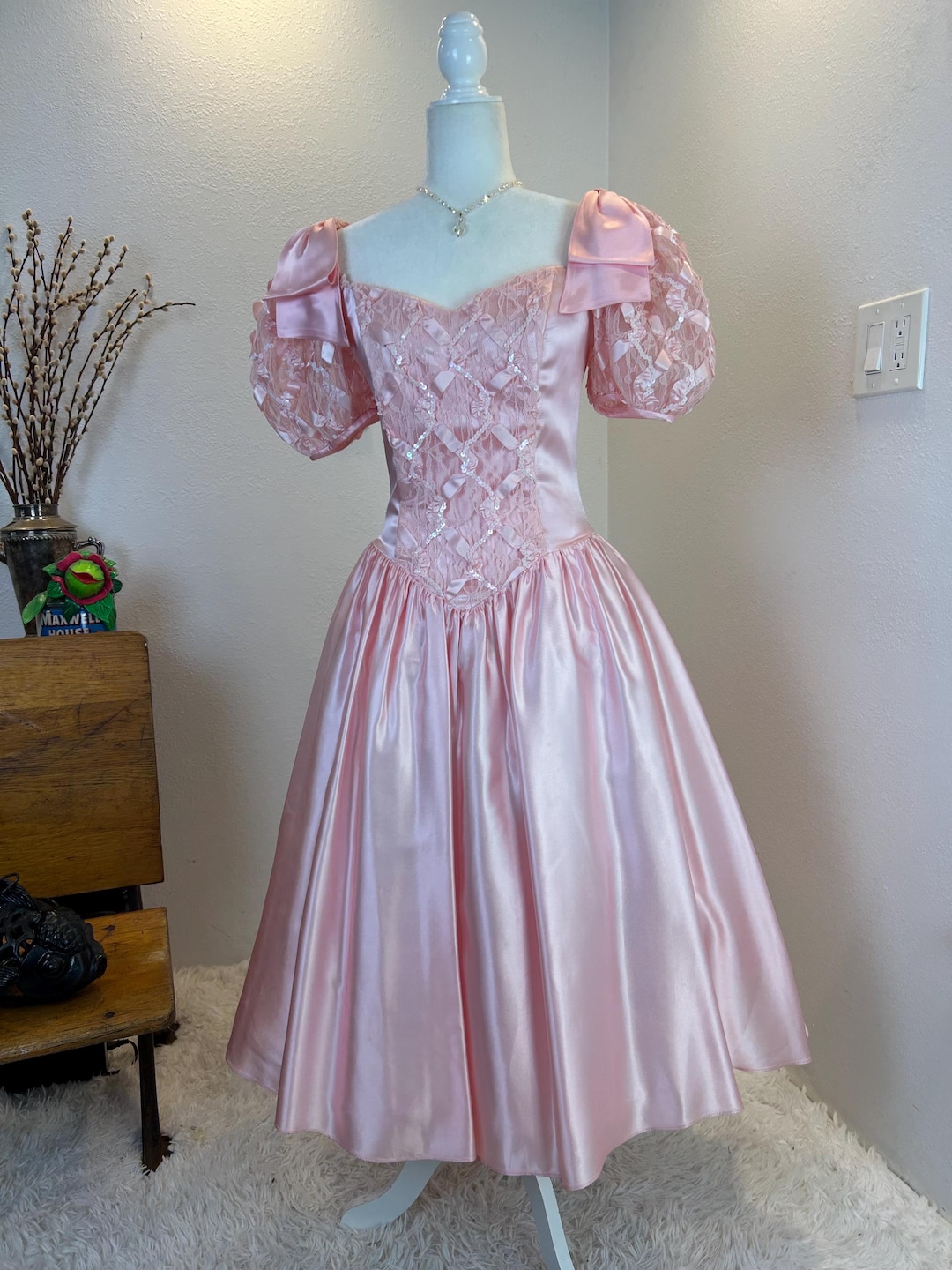 1980’s Party Dress / 1980s Prom Dress / 1980s Dress / 1980s Sequin ...