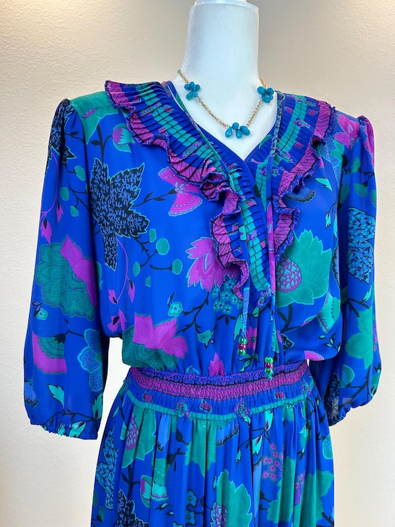 1980s Dress / 80’s Dress / 1980s Diane Frey dress / 1… - Gem