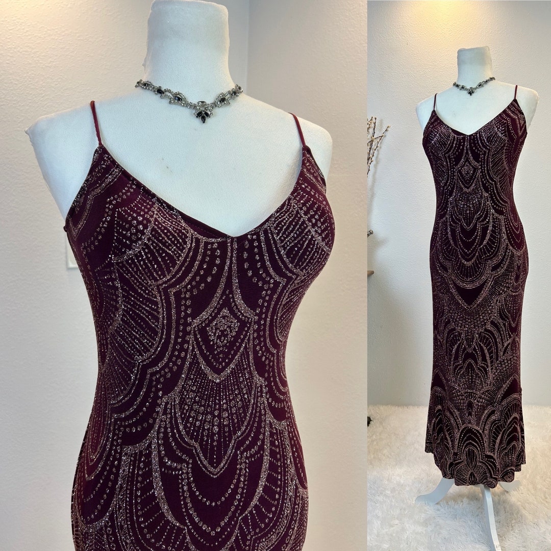 1980s Glitter Dress / 80s Dress / 1980s Dress / Vintage Glitter Dress ...