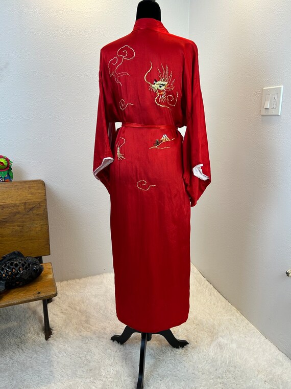 1950’s Robe / 50s Japanese Dragon Robe / vintage drag… - Gem