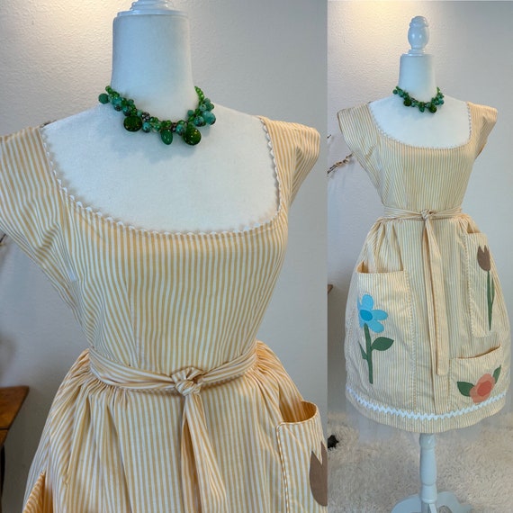 1950s Dress / 50s Swirl wrap dress / Vintage 1950s Dr… - Gem