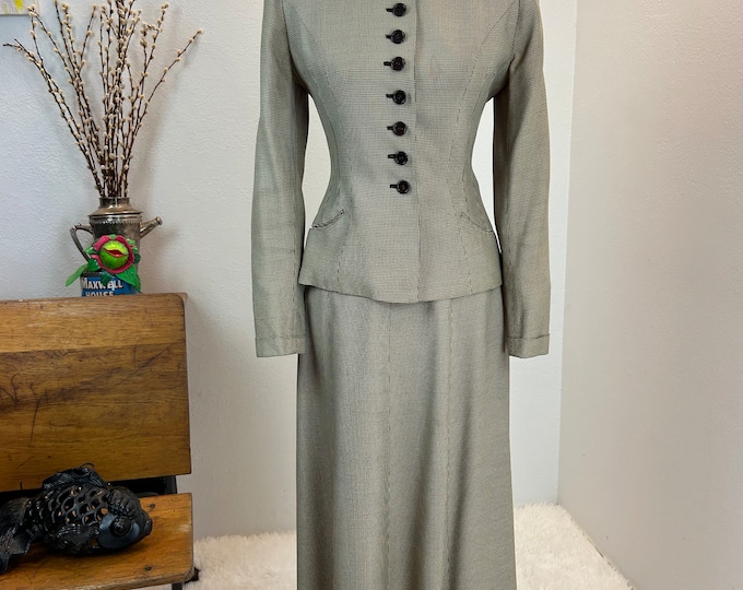 1940 Suit / 40s Suit / 1940s Weathervane Suit by Handmacher / 1940s ...