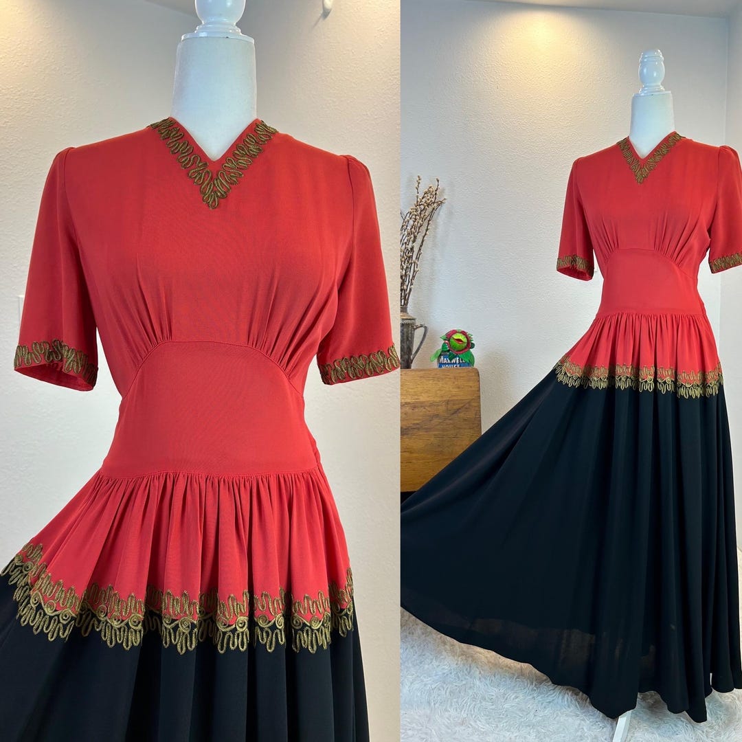 1940s Dress / 1940s Gown / 40s Gown / 1940s Prom Dress / 40s Dress ...