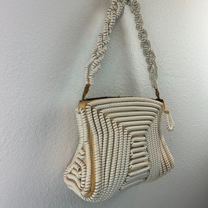 1940’s Telephone Cord Purse / 40s Telephone Cord Purse / Telephone ...