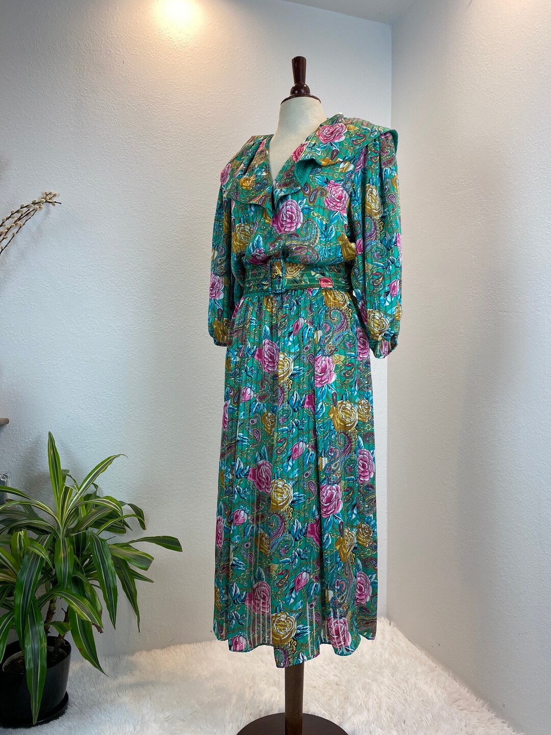 1980s Dress / 80’s Dress / 1980s Diane Frey “georgette”dress - Etsy