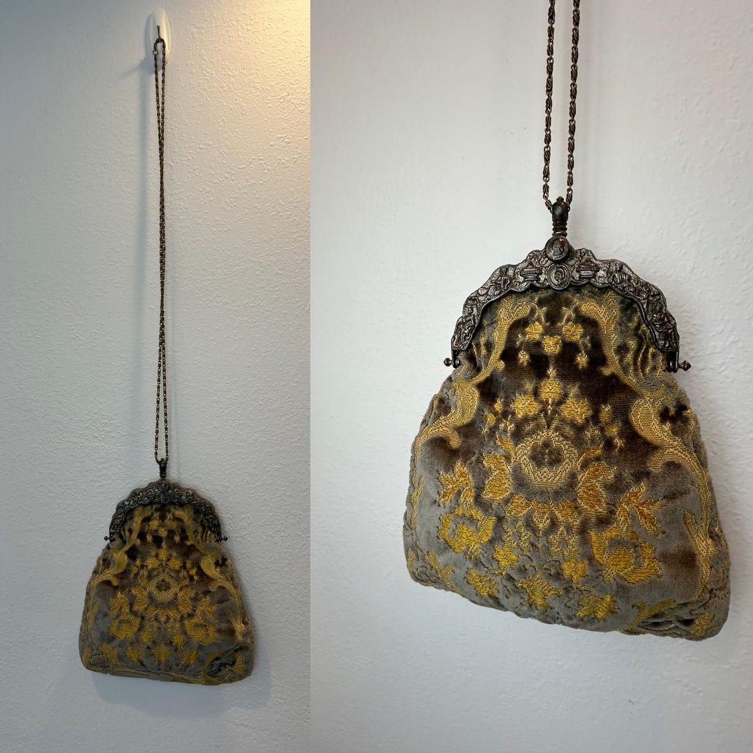 1920s Purse / 1920s Bag / Antique Purse / Flapper Purse/ 1920 Velvet ...