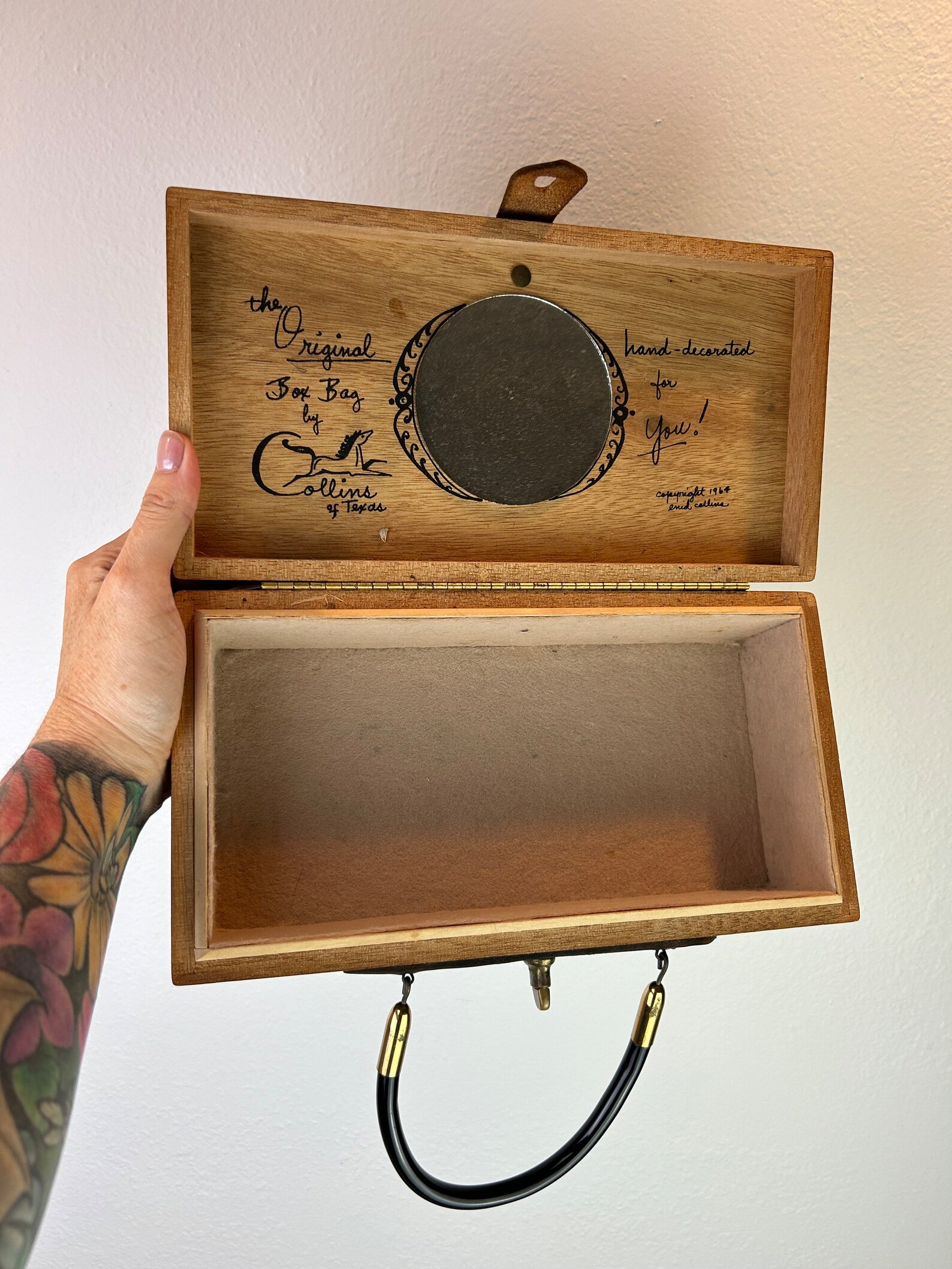 Vintage Enid Collins Wood Box Purse, Americana Design - Etsy