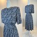 1980s Karin Stevens Floral Rayon Dress, 40s Style - Etsy