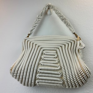 1940’s Telephone Cord Purse / 40s Telephone Cord Purse / Telephone ...