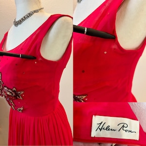 1950s Dress / 1950s Chiffon Dress / 50s Dress / 1950s Fashion / Vintage ...