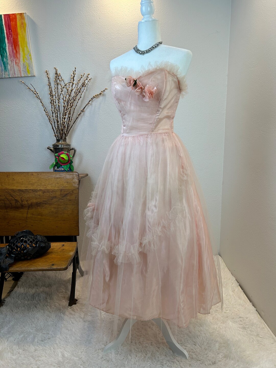 1940s Prom Dress / Vintage Prom Dress / 1950s Prom Dress / 50s Dress ...
