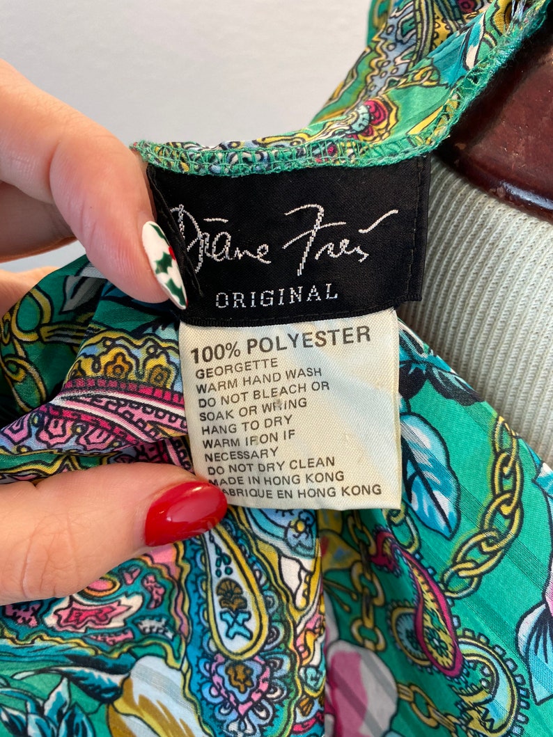 1980s Dress / 80s Dress / 1980s Diane Frey georgettedress - Etsy