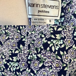 1980s Karin Stevens Floral Rayon Dress, 40s Style - Etsy