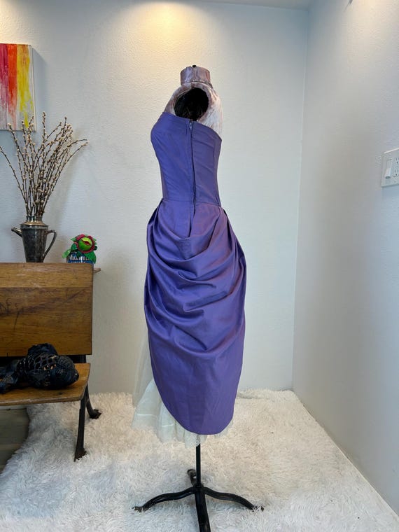 Vintage 1950s Emily Wilkens Strapless Purple Party Dr… - Gem