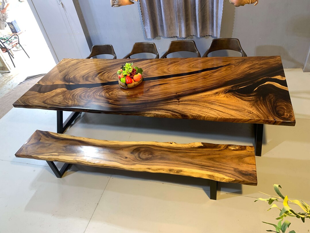 Alison 118 Large Slap Live Edge Dining Table - Etsy