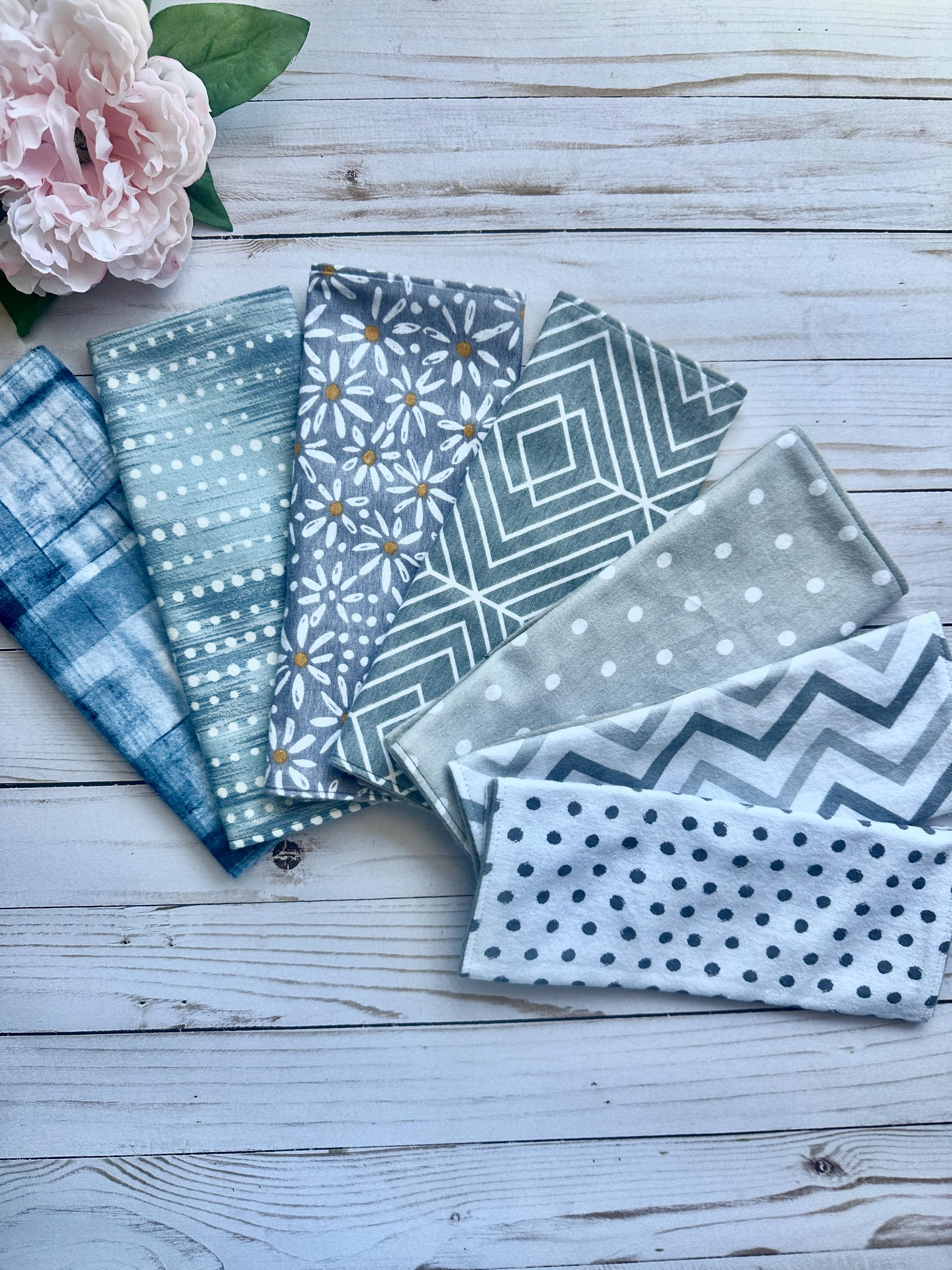 Handmade Cotton Flannel Reusable Towels: 2-ply Absorbent Cloth - Etsy