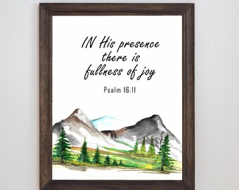 In Your Presence There is Fullness of Joy Psalm 16 - Etsy