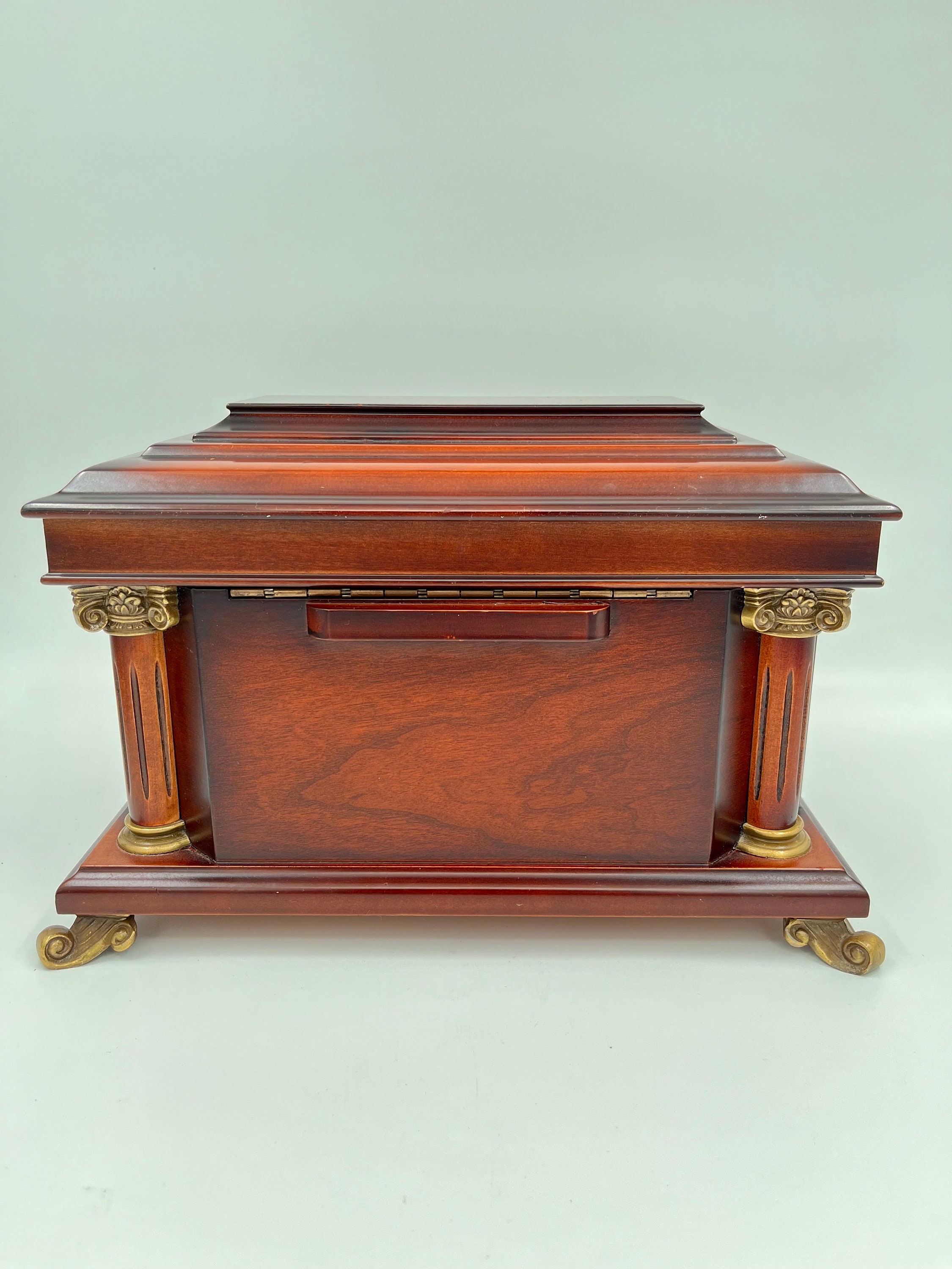 Vintage Bombay Company Neoclassical Empire Style Mahogany Storage Box ...