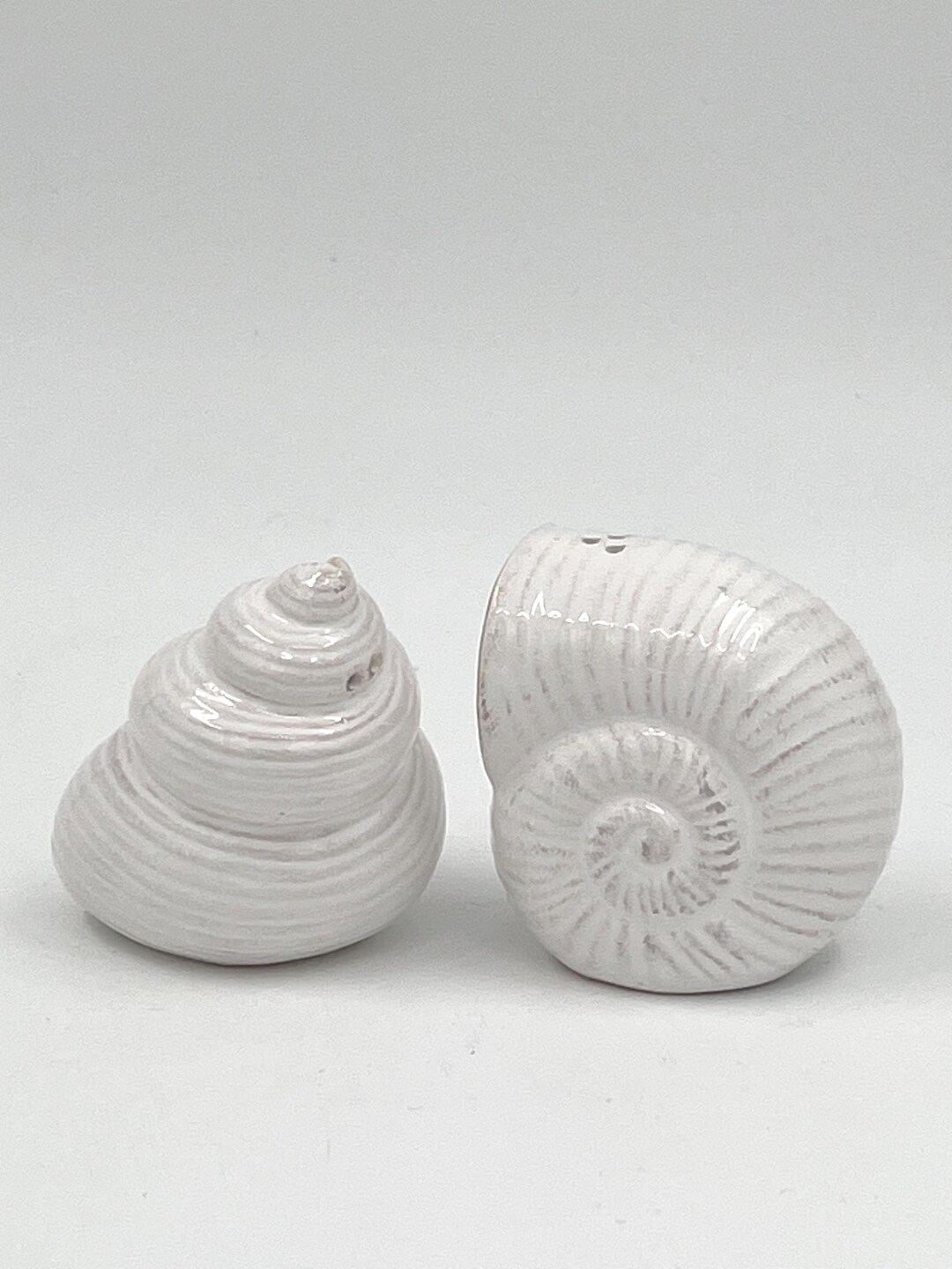 Vintage Ceramic Sea Shell Salt and Pepper Shaker Set - Etsy