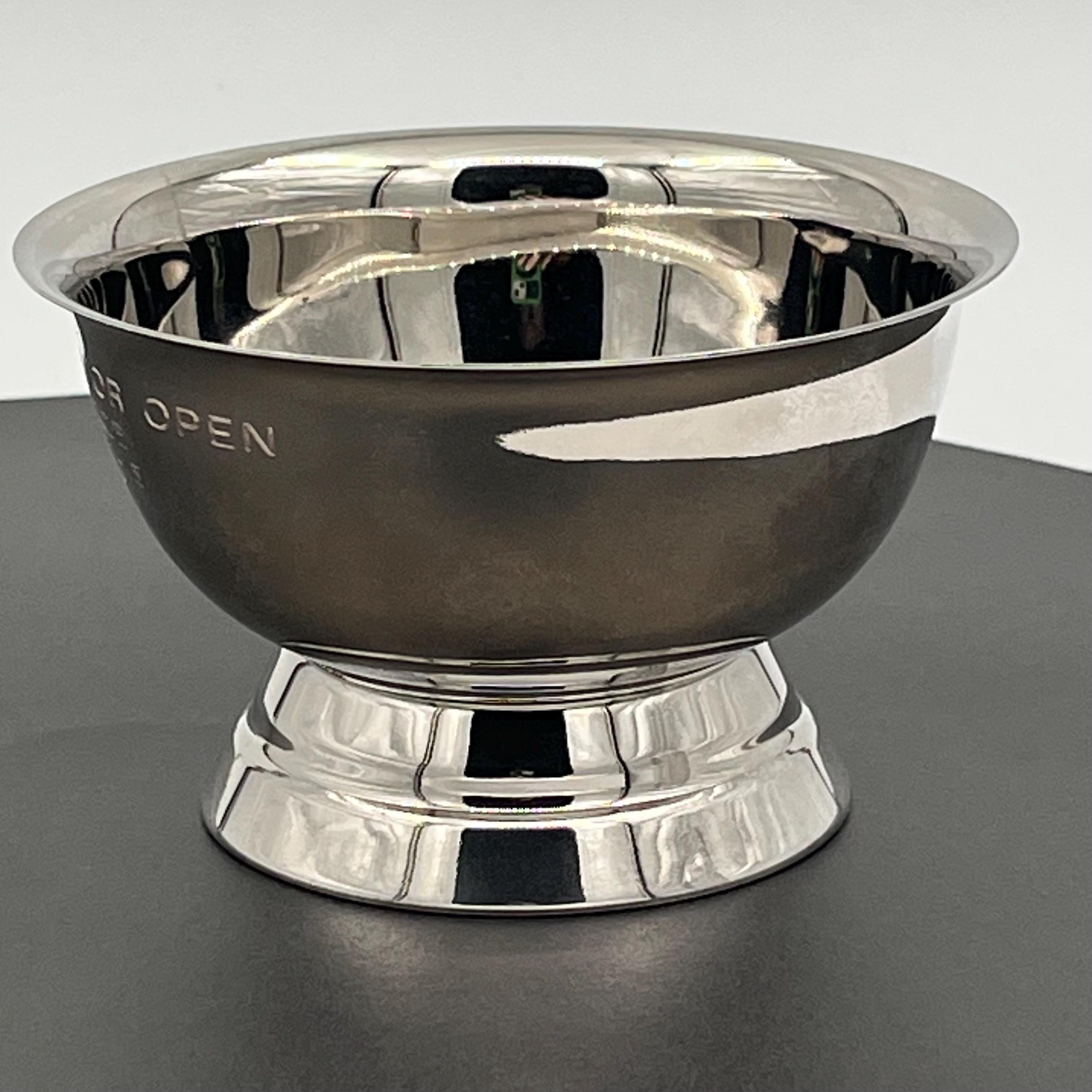 Vintage Silverplate Trophy Bowl: Engraved Revere Bowl, 4" Diameter - Etsy